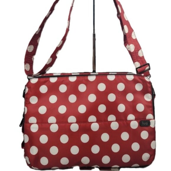 lug | Bags | Lug Delta 5 Laptop Case Crimson Large Dot | Poshmark